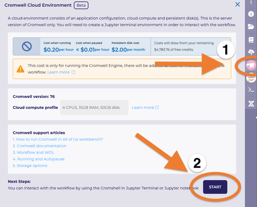 How to use Cromwell in the All of Us Researcher Workbench – User Support