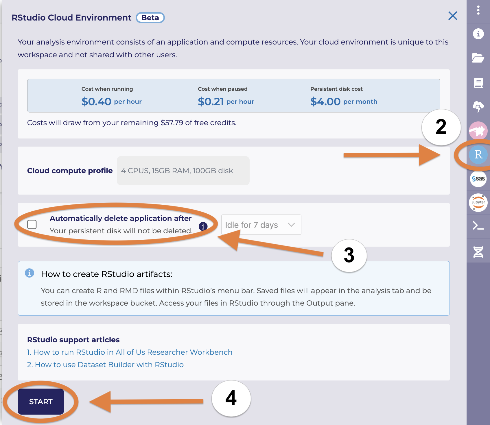Using RStudio on the Researcher Workbench – User Support