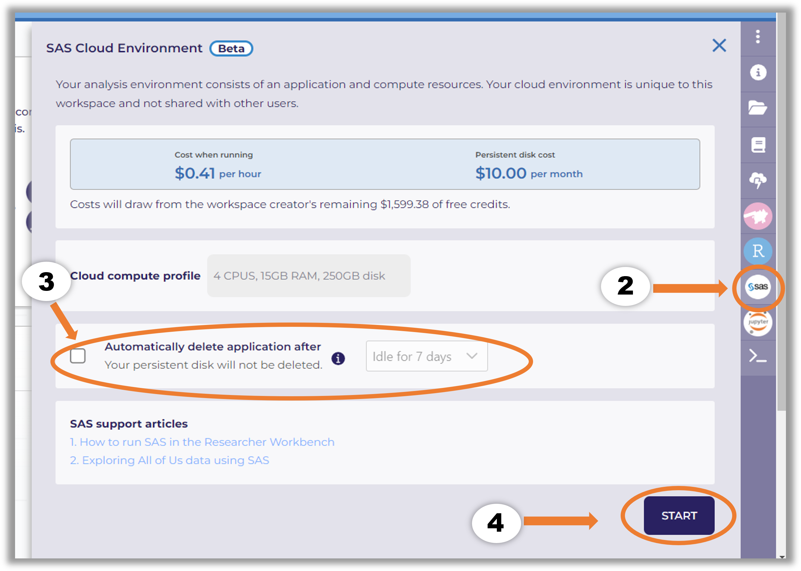 Overview of applications in the Researcher Workbench – User Support